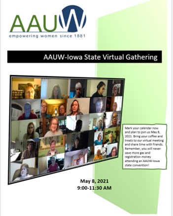AAUW State Virtual Gathering for web page graphic | AAUW of Iowa